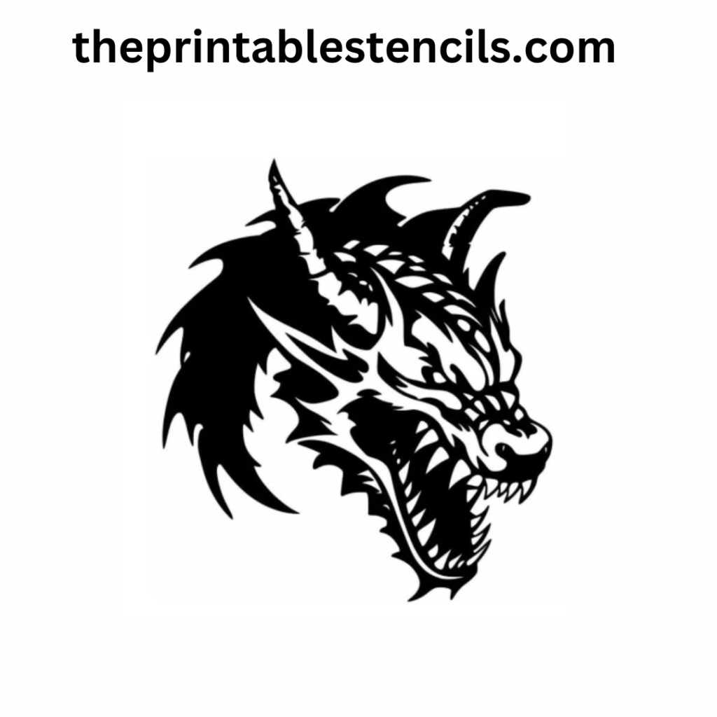 25 Free Printable Dragon Stencils and Silhouettes