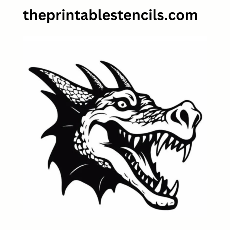 25 Free Printable Dragon Stencils and Silhouettes