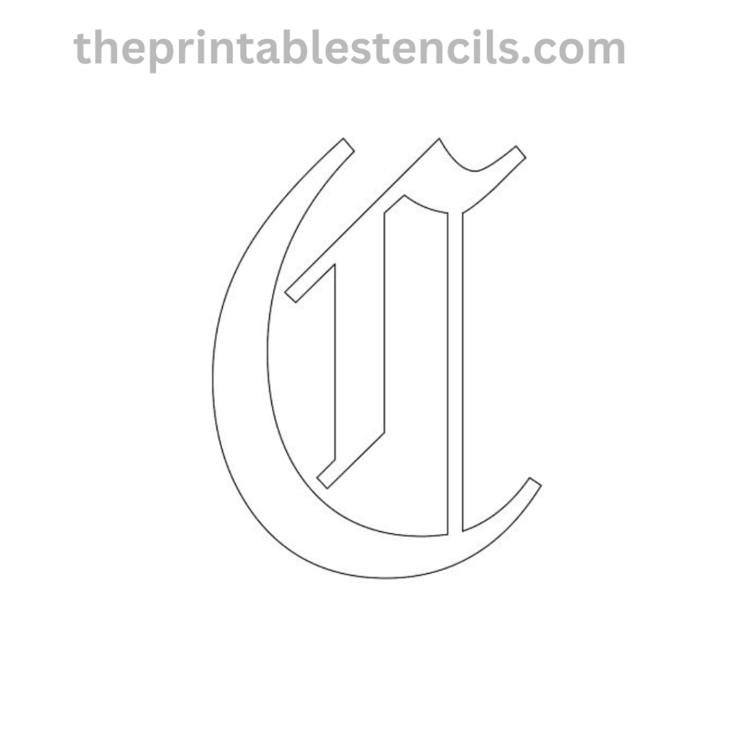 Printable Old English Letters Stencils/Templates