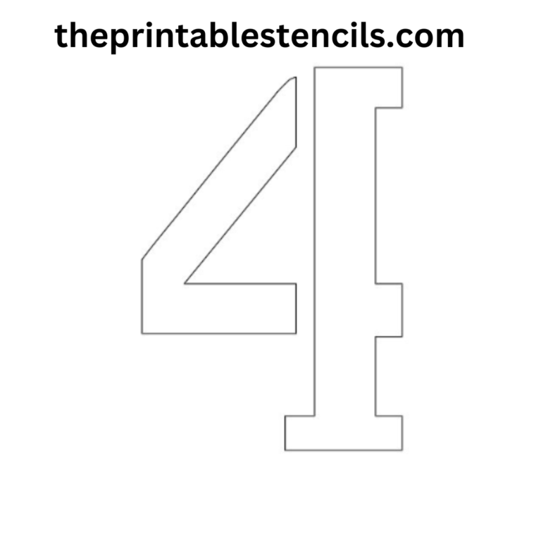 Free Printable 4 Inch Number Stencils 1-10