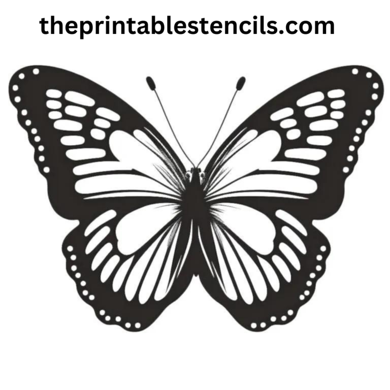60+ Free Printable Butterfly Stencils, Silhouettes and Templates