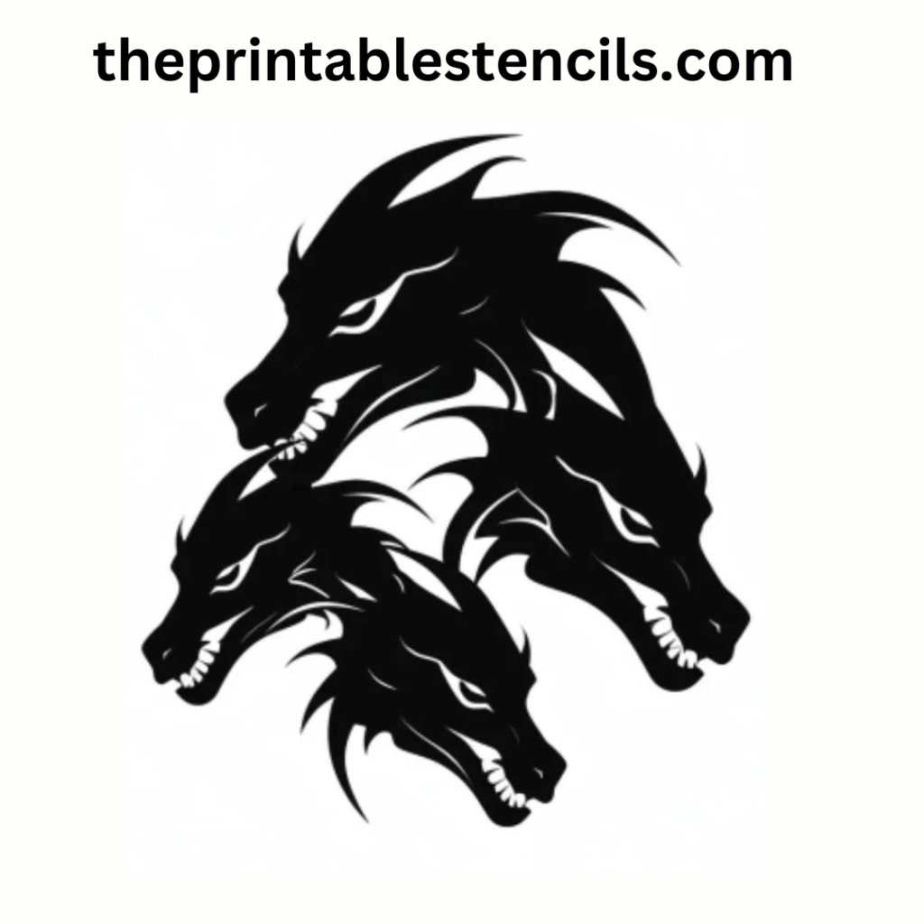 25 Free Printable Dragon Stencils and Silhouettes
