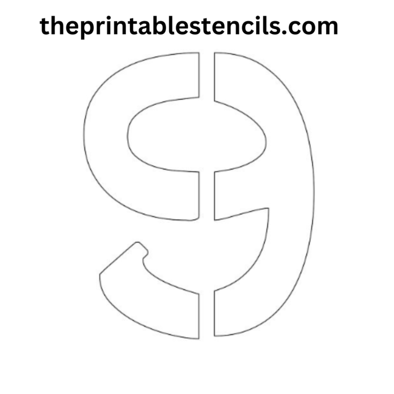 Free Printable 6 Inch Number Stencils 1-10