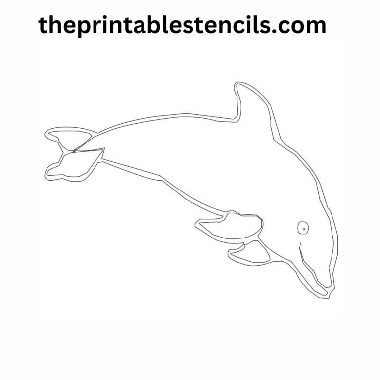 Free Printable Dolphin Stencil Template