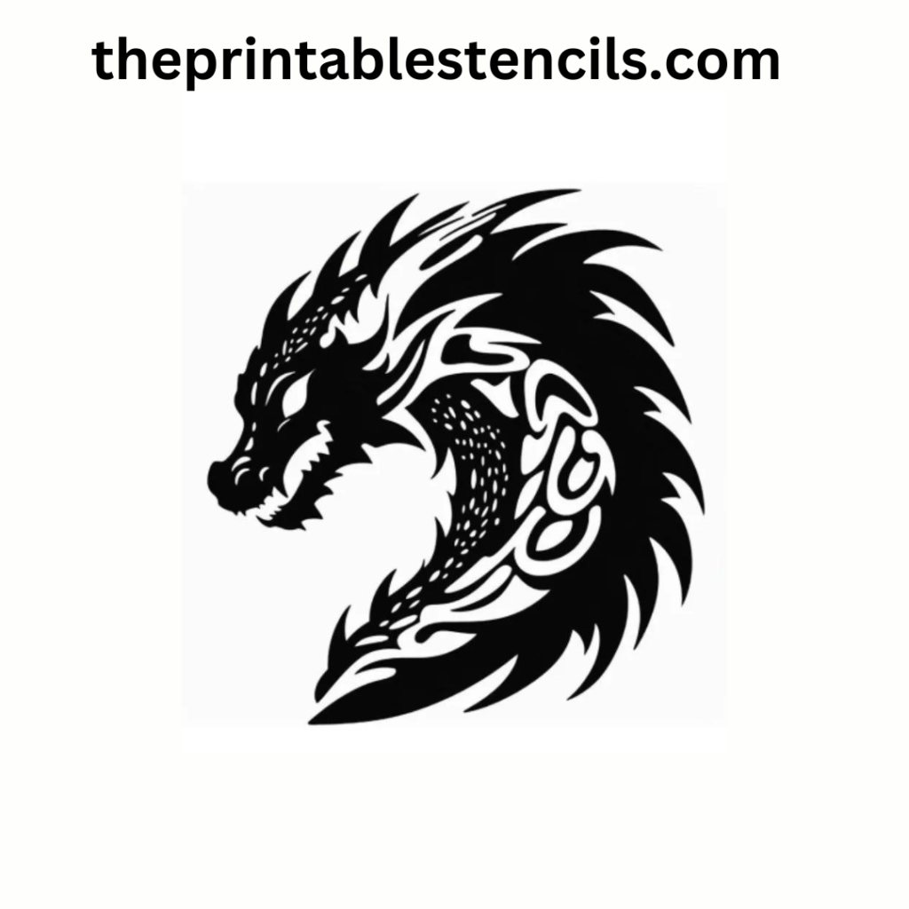 25 Free Printable Dragon Stencils and Silhouettes