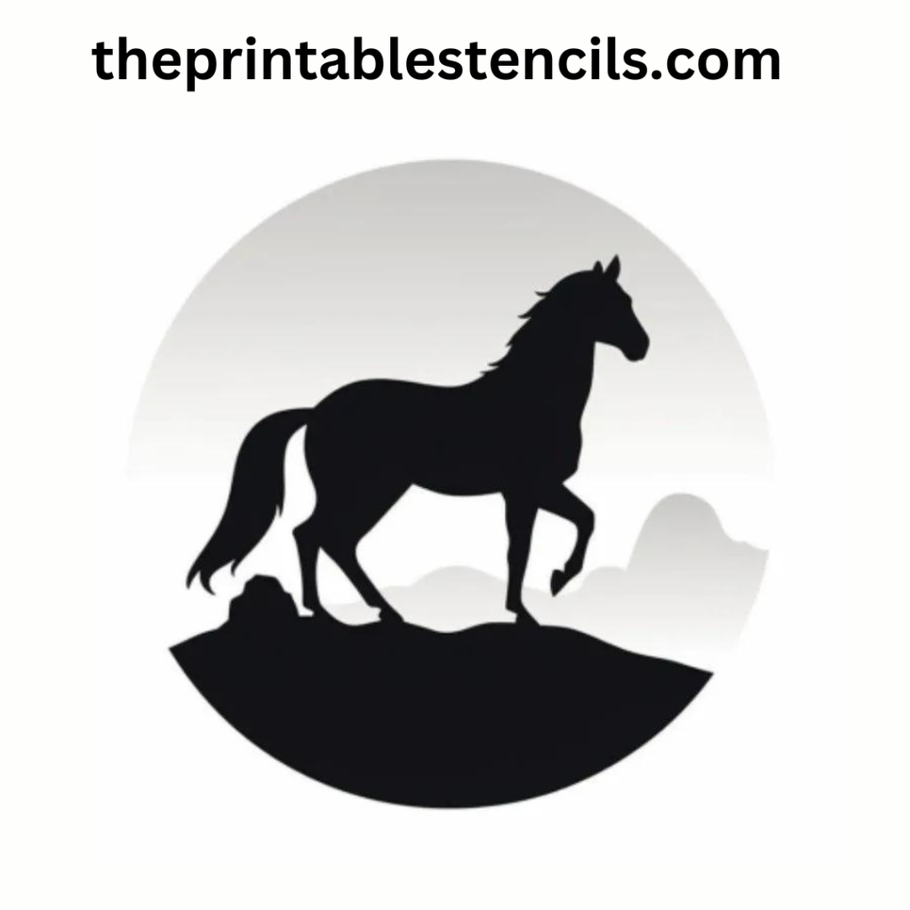 Printable Horse Stencils and Silhouettes