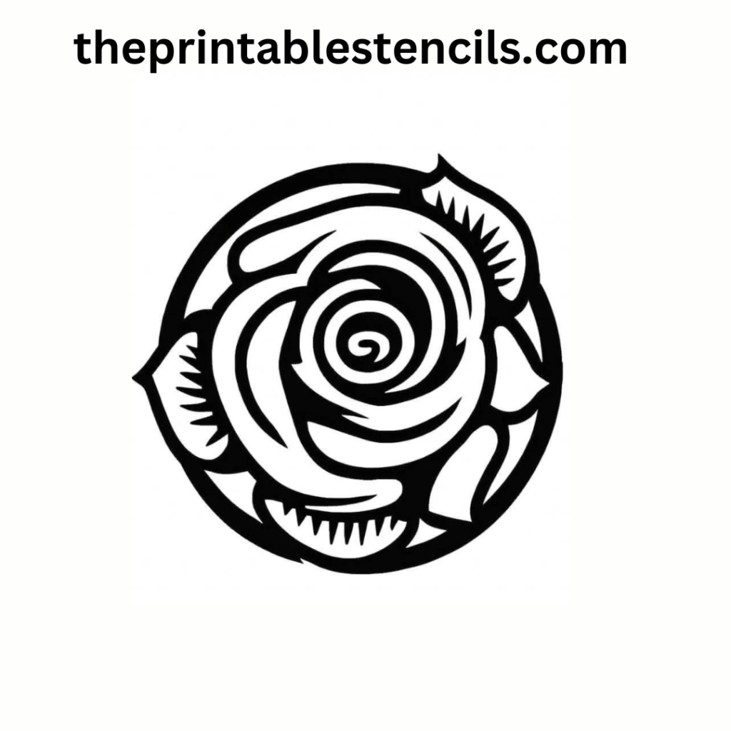 22 Free Printable Rose Stencils and Silhouettes