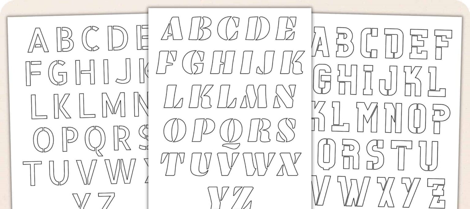 Free Printable 4 Inch Letter Stencils A-Z