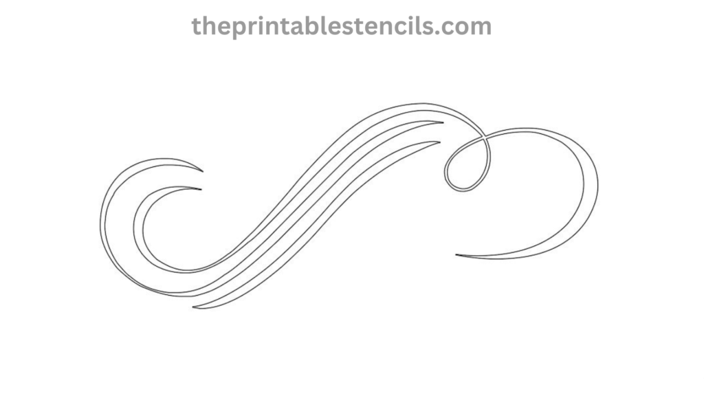 Free Printable Calligraphic Border Stencils 26 Designs