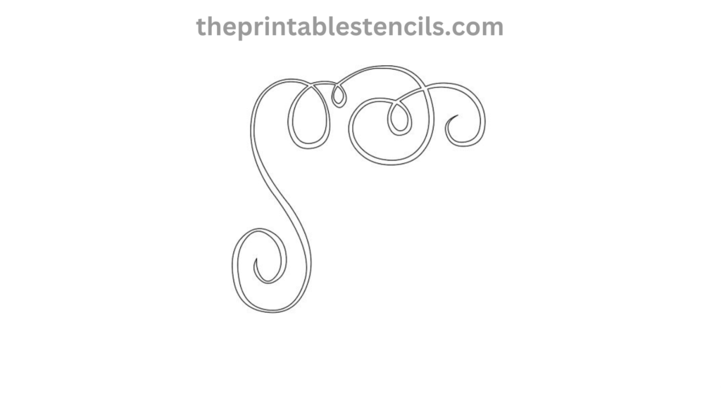 Free Printable Calligraphic Border Stencils 26 Designs