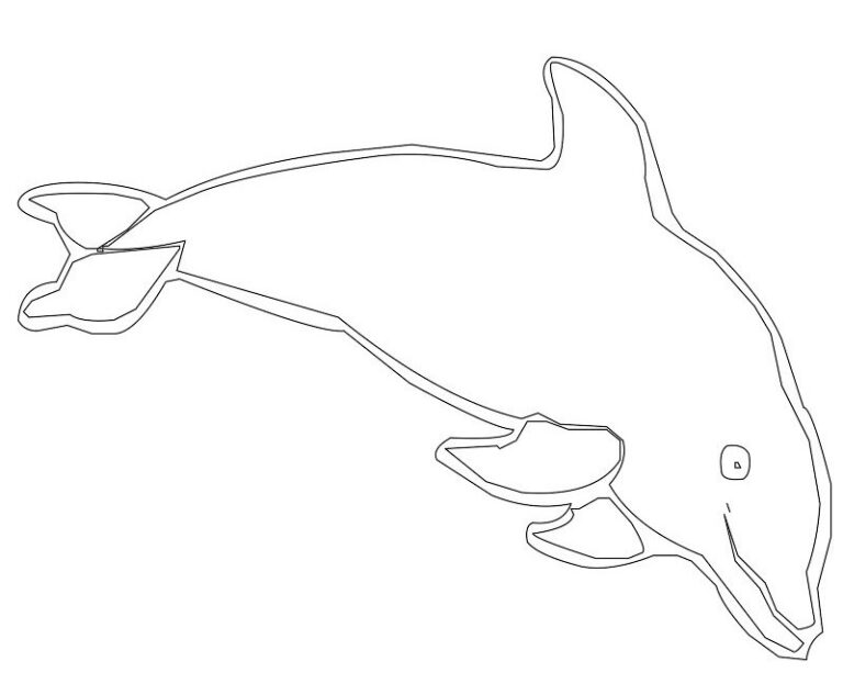 Free Printable Dolphin Stencil Template